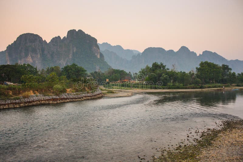 Mountain and river view stock image. Image of scenery - 38318623