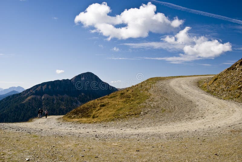 Mountain Road Curve stock image. Image of hill, cloudscape - 3251107