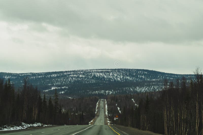 Mountain Road. Highway in Mountains. Way with Long Distance View Stock ...