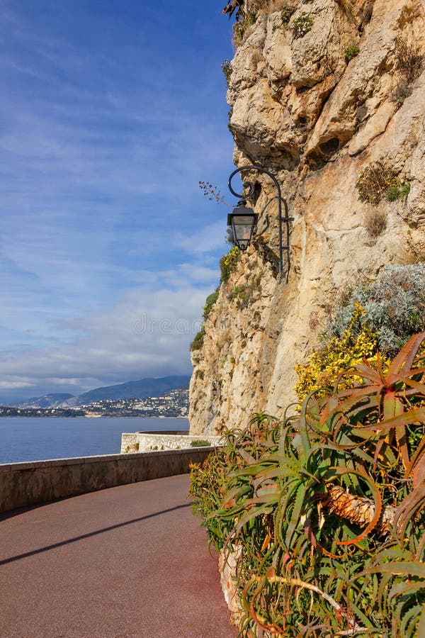 Mountain Road, Monaco and Monte Carlo Stock Image - Image of stone ...