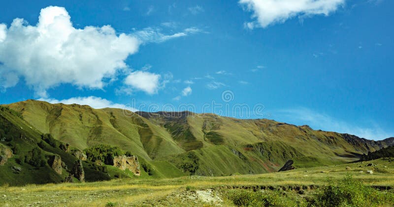 Mountain Road Spring Ranges Landscape. Mountain Hill Road Panorama ...