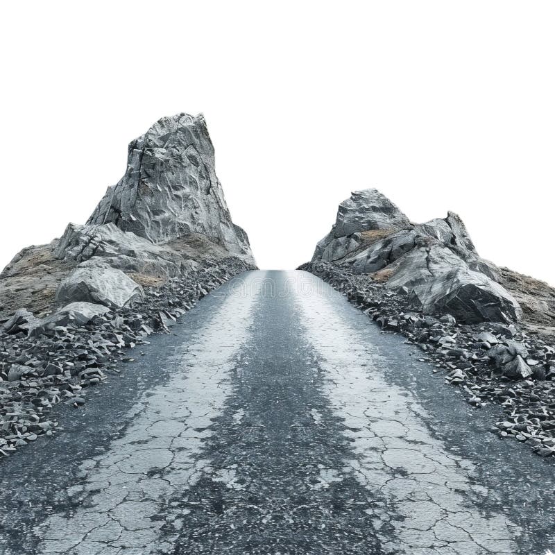 Mountain Road with Transparent Background Stock Photo - Image of ...