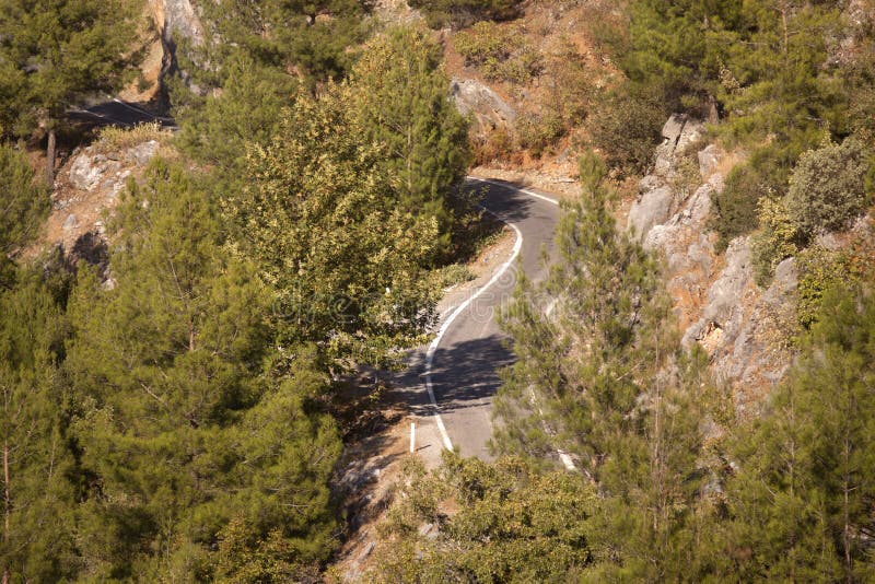 Mountain road in Turkey stock photo. Image of lane, bush - 49315760