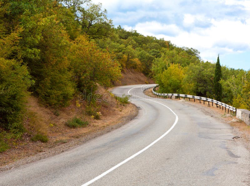 Mountain Road Turn Royalty Free Stock Photography - Image: 23843977