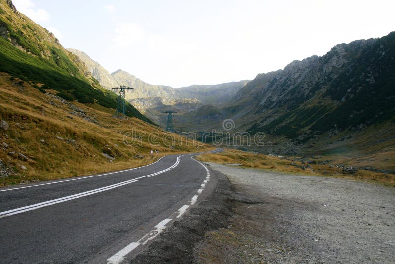 Mountain Road through the Valley Stock Photo - Image of hollow, highway ...