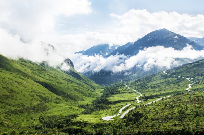 Mountain road view stock photo. Image of grey, calm, breath - 58797398