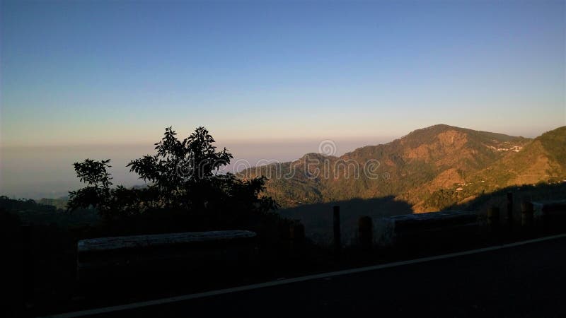 Mountain roadside view stock photo. Image of blue, road - 113024280
