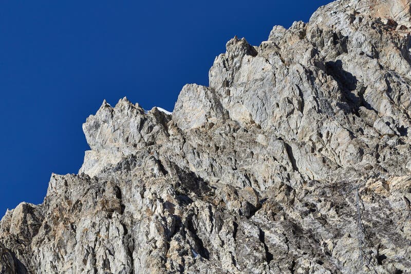 Mountain Rock Formation Jagged Cliffs Stock Photo - Image of peak ...