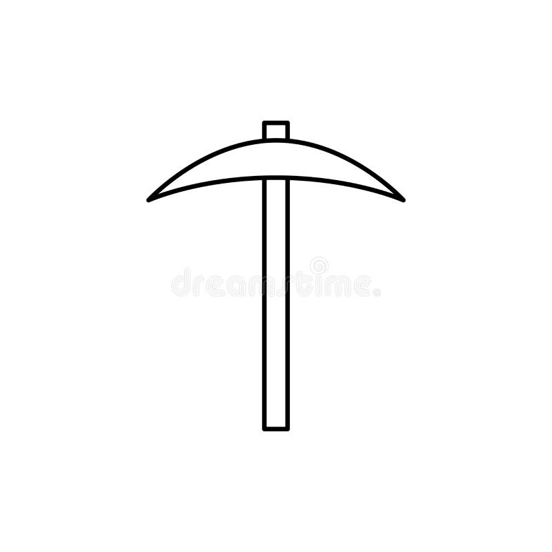 Mountain Rock Pick Linear Icon Stock Vector - Illustration of graphic ...