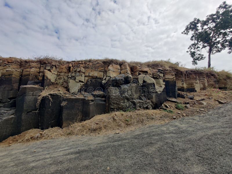 Mountain Rock Road Stone Large Nature Wall Stock Image - Image of ...