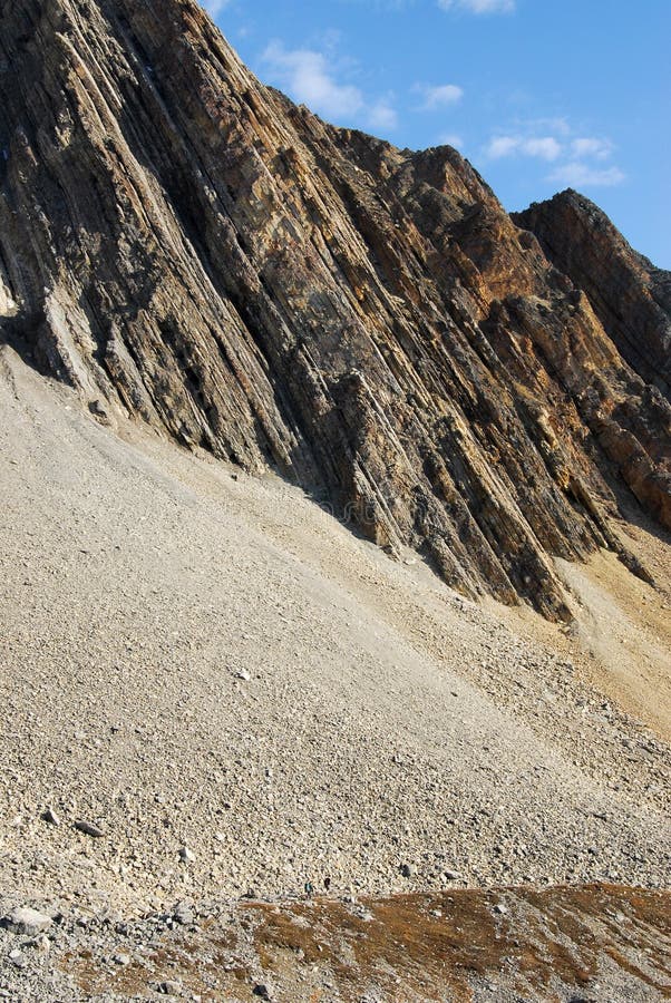Mountain and rock slide stock image. Image of cloudy, peak - 7371135