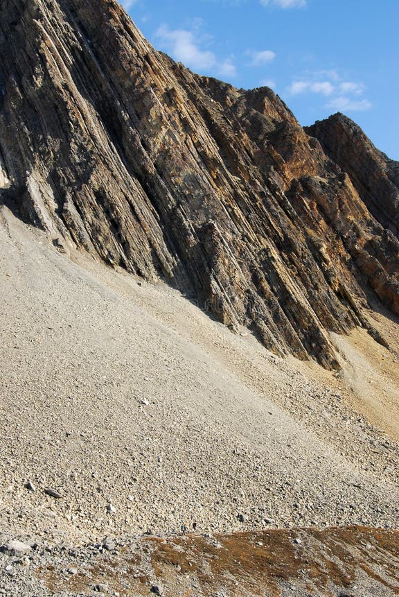 Mountain and rock slide stock image. Image of cloudy, peak - 7371135