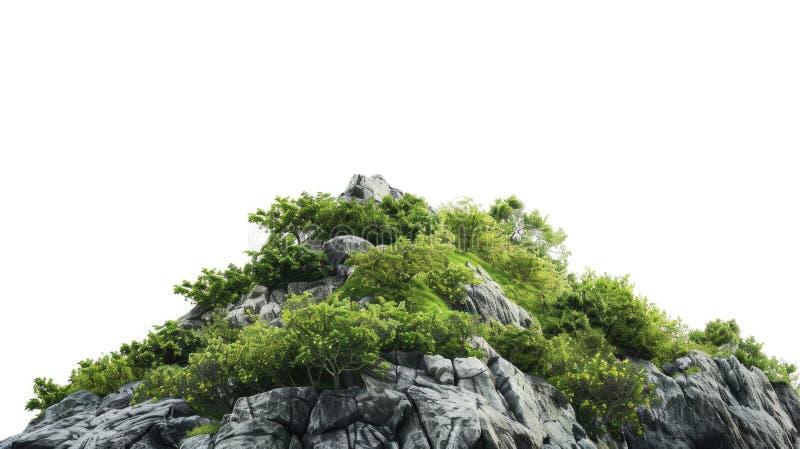 A Mountain with Rocks and Trees, Suitable for Various Outdoor Themes ...