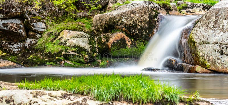 Mountain Rocky River Flow. Long Exposure Shot Stock Image - Image of ...