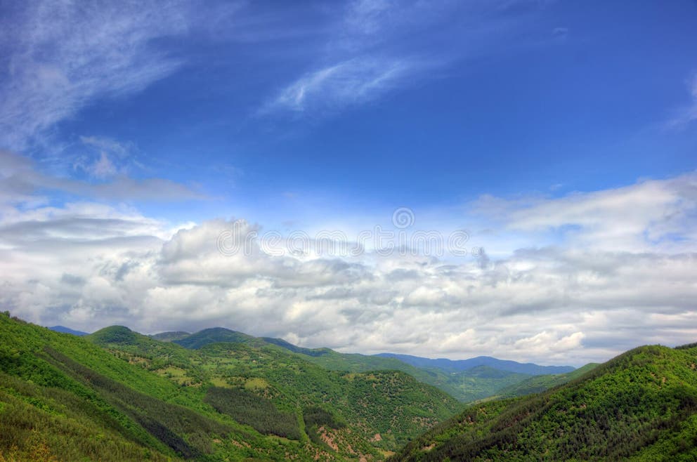 Mountain Rodopi stock photo. Image of quiet, clouds, tranquility - 25190936