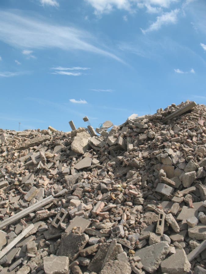 Mountain of rubble stock photo. Image of giant, ashes - 15188724