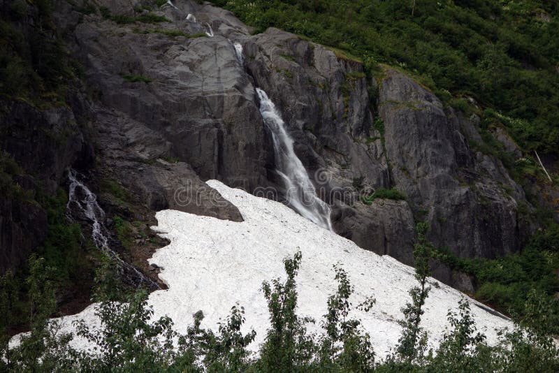 Mountain Run-off in the Spring Stock Photo - Image of slippery ...