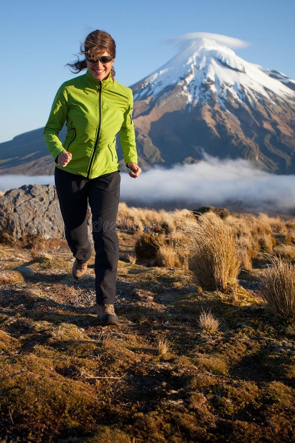 Mountain run stock image. Image of girl, click, summer - 31966141