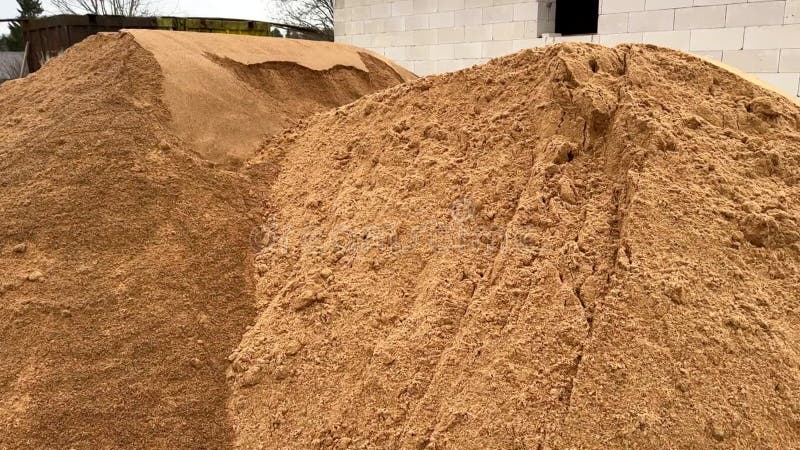 Mountain of Sand for Construction Work. Construction Stock Video ...