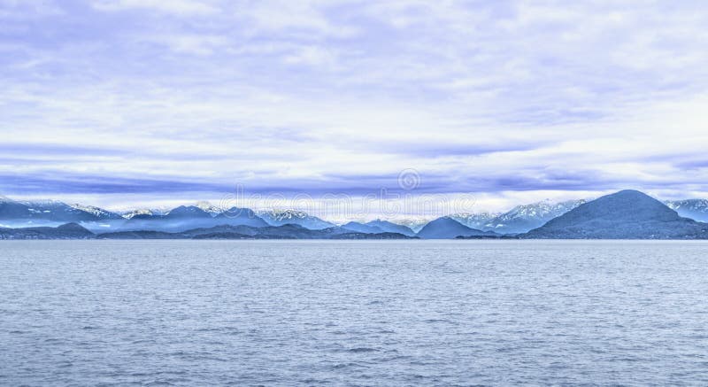 Mountain Scape Along the Georgia Strait Stock Photo - Image of ocean ...