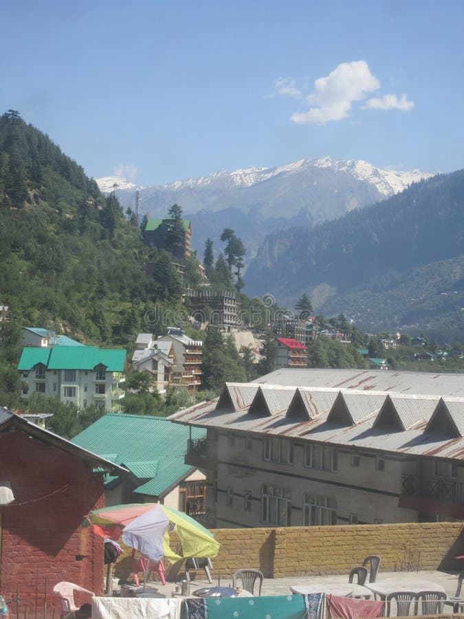 Mountain Scene from a Hotel. Editorial Photography - Image of pradesh ...