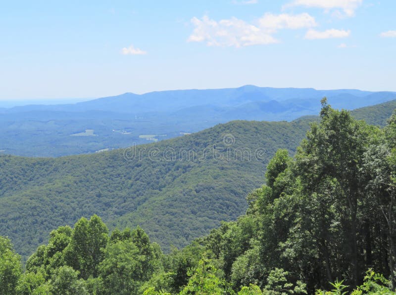 Mountain Scenery Along the Blue Ridge Parkway Stock Image - Image of ...