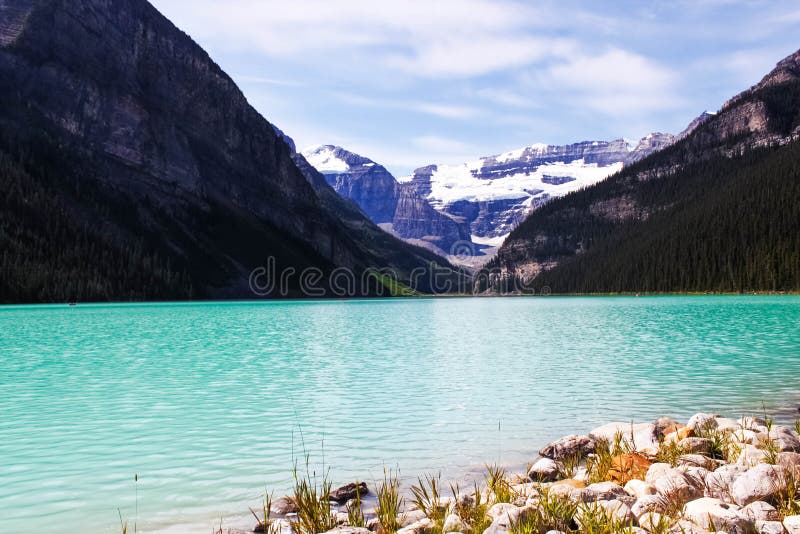 Mountain Scenery in Banff National Park Stock Photo - Image of water ...
