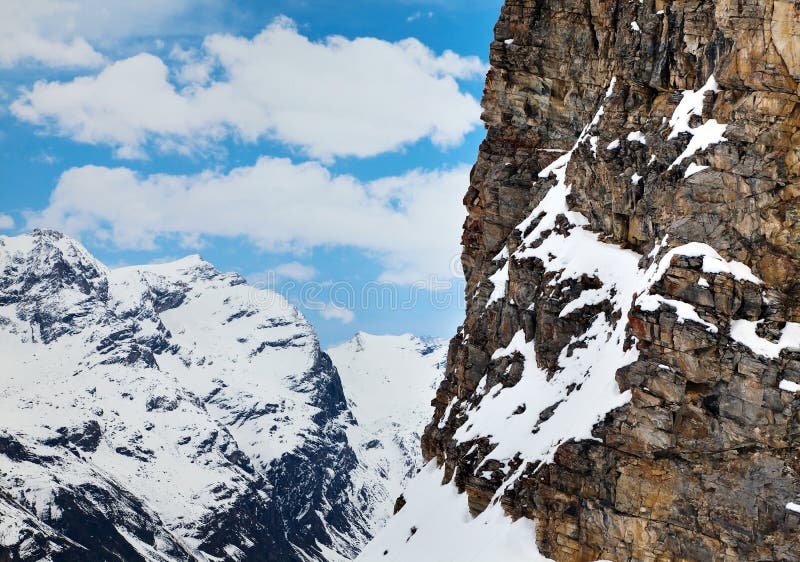 Mountain Scenery in French Alps Stock Image - Image of alps, sunny ...