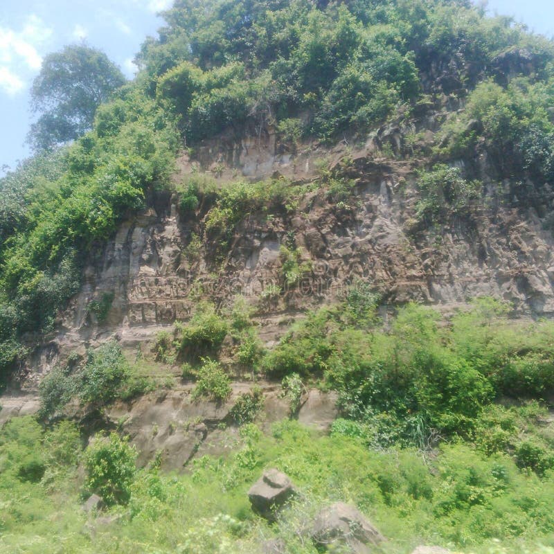 Mountain Scenery that One Side Looks Like a Cliff Surrounded by Trees ...