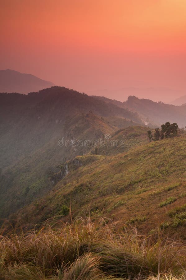 Mountain Scenery at Sunset. Stock Photo - Image of dusk, beauty: 23337966
