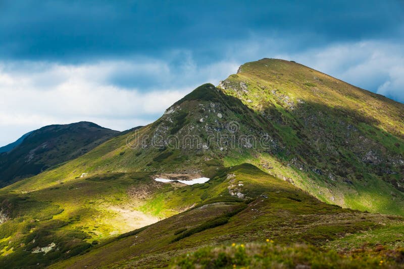 Mountain Scenic Landscape , Summer Outdoor Mountain View with Pe Stock ...