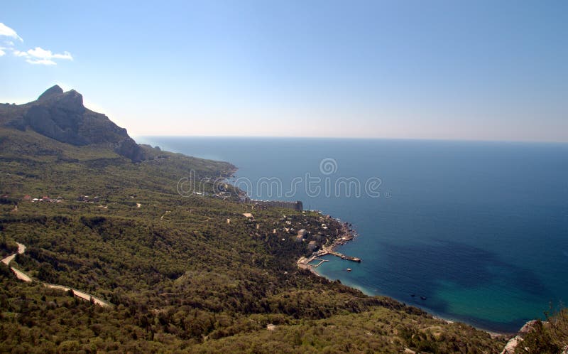 Mountain and sea stock photo. Image of height, green - 19587728