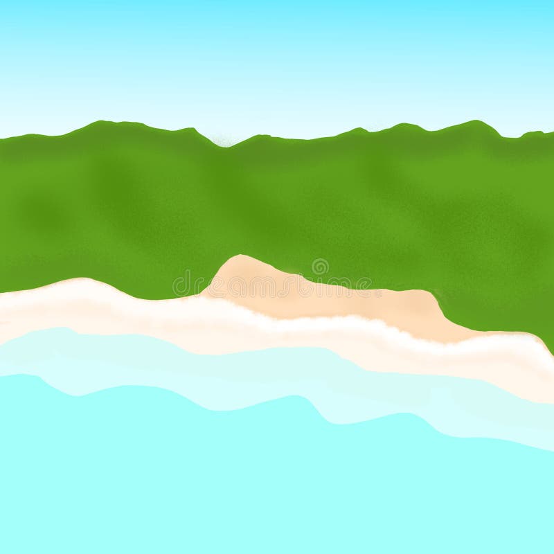 Mountain Sea Beach Landscape View Wallpaper Background Stock ...