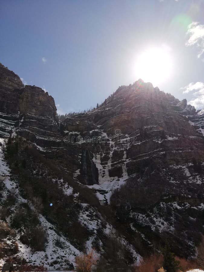 Mountain in the shadow stock photo. Image of trees, shadow - 213284516