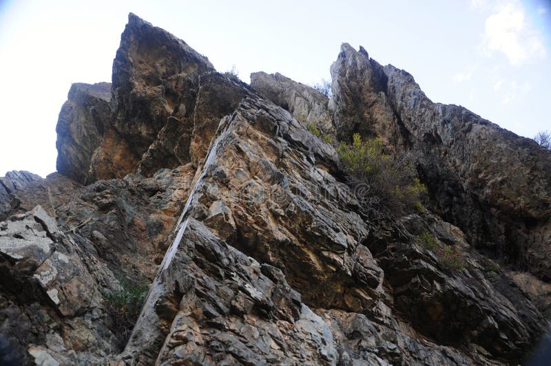 Mountain sharp peaks stock image. Image of climbing, peaked - 58908771