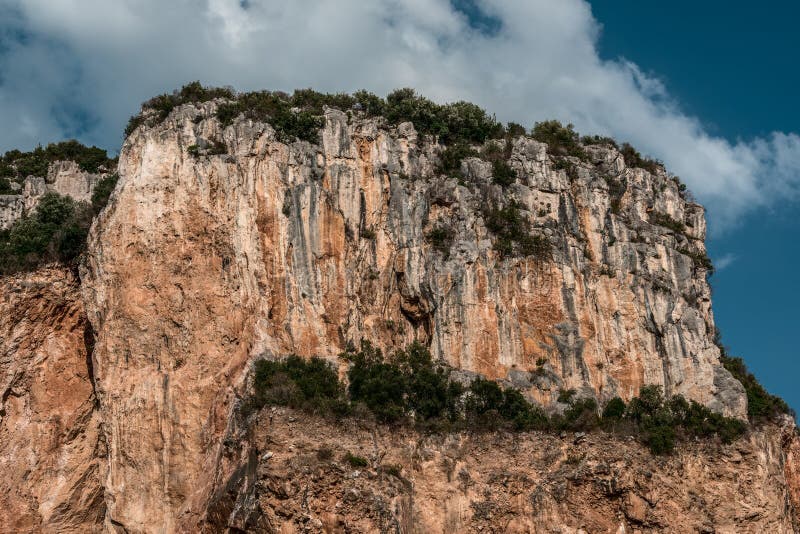 Mountain side gravel pit stock photo. Image of material - 145201772