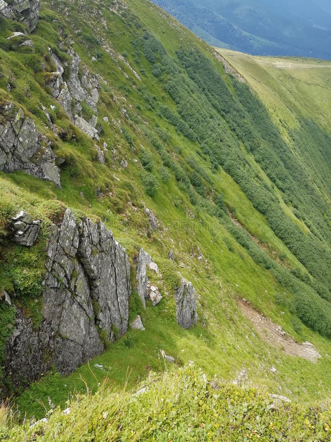 Mountain from the Side. Steep Slope Stock Photo - Image of adventure ...