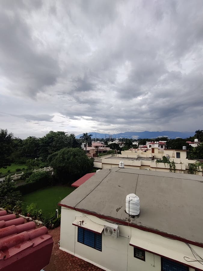 Mountain sky hills peace stock image. Image of village - 230098717