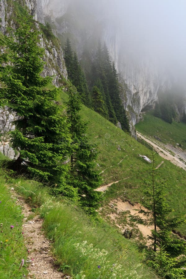 Mountain slope stock photo. Image of landscape, marker - 18202740
