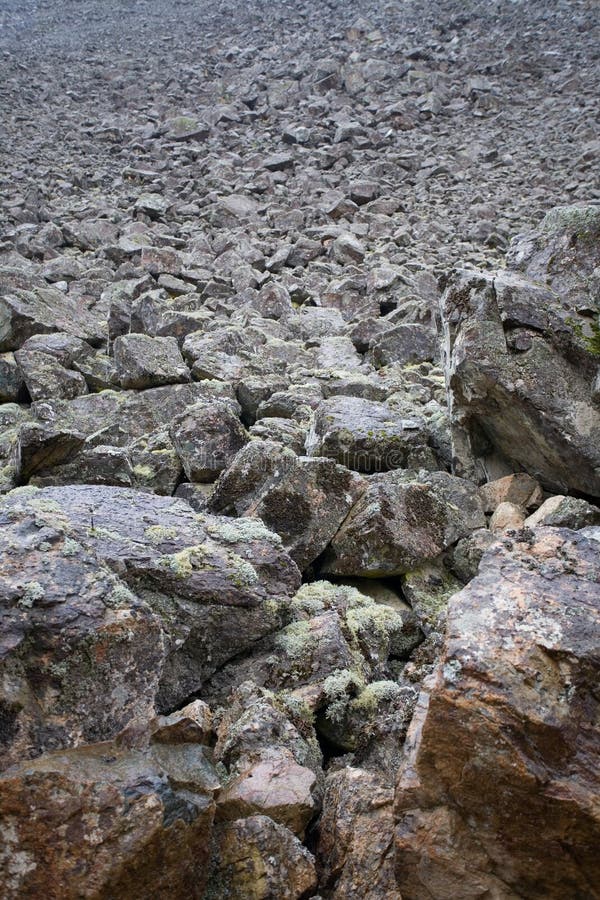 Mountain Slope with a Crumbling Natural Stone Stock Image - Image of ...