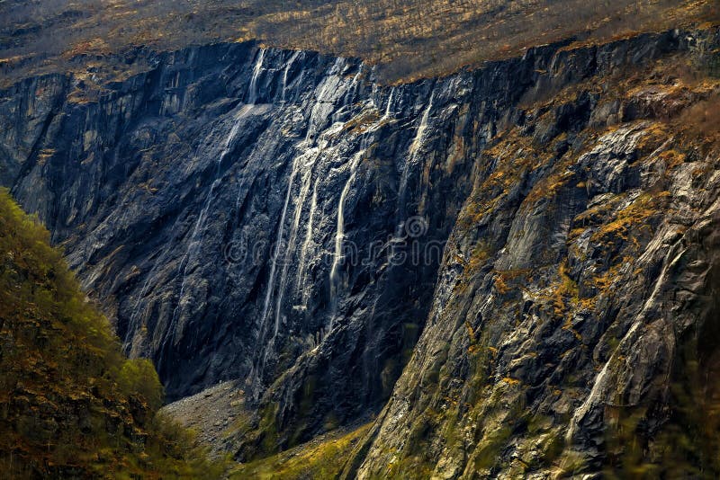 Mountain Slope Going Down Sharply Stock Image - Image of mountain ...