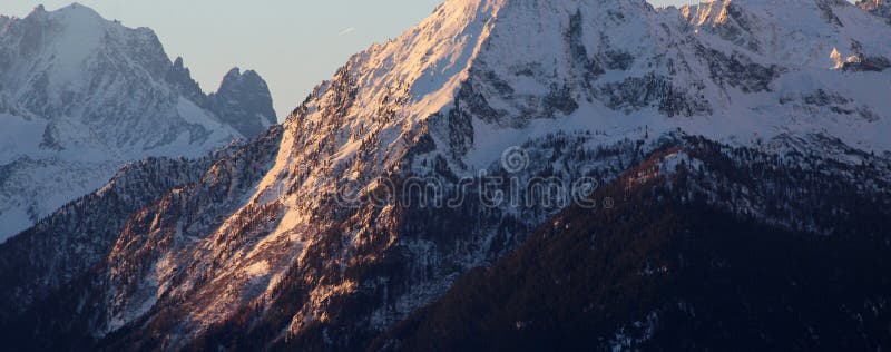 Mountain Slope in Winter stock image. Image of mountainscape - 130733835