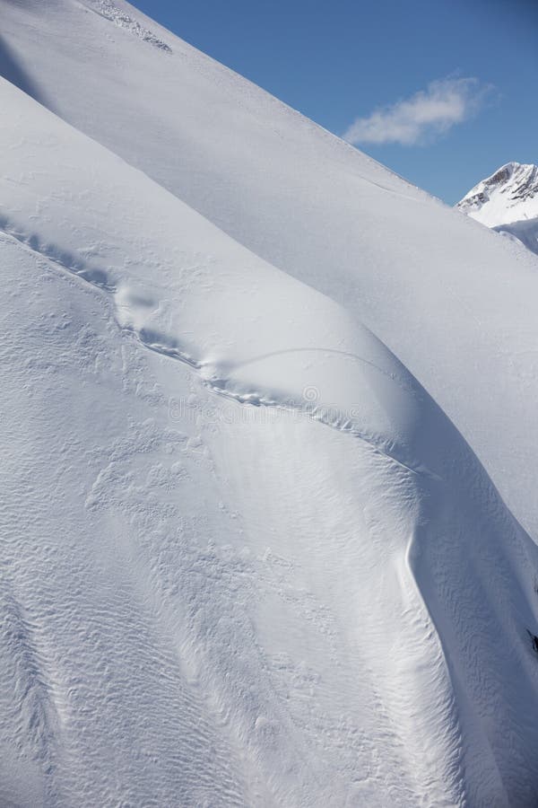 Snow Cornice in Mountains of Caucasus, Russia Stock Photo - Image of ...