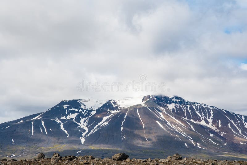 Mountain Snaefell in East Iceland Stock Image - Image of beautiful ...