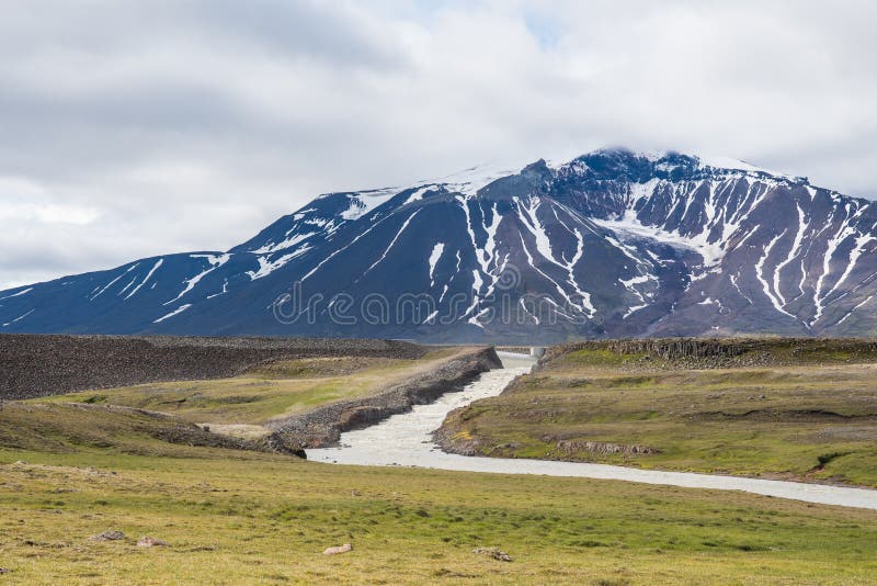 Mountain Snaefell in East Iceland on a Summer Day Stock Photo - Image ...