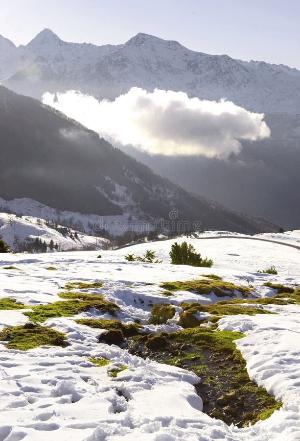 Snow in the Pyrenees stock photo. Image of sunny, travel - 57976546