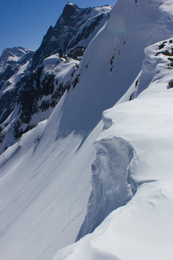Mountain snow slope stock photo. Image of slope, clouds - 66528470