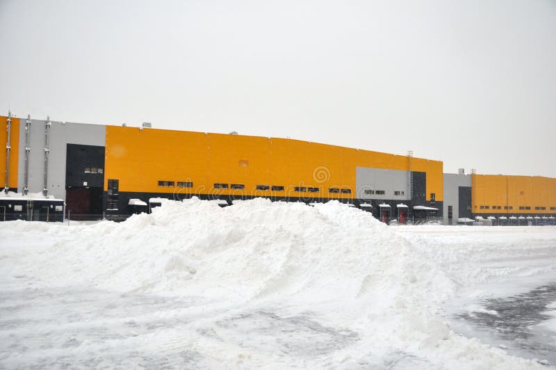 A Mountain of Snow on the Territory of a Modern Logistics Complex ...