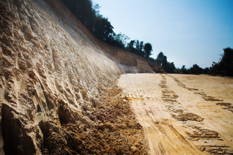 Mountain of Soil after Being Dig Stock Photo - Image of landscape ...