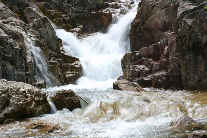 Mountain spring stock image. Image of river, splash, waterfalls - 925733